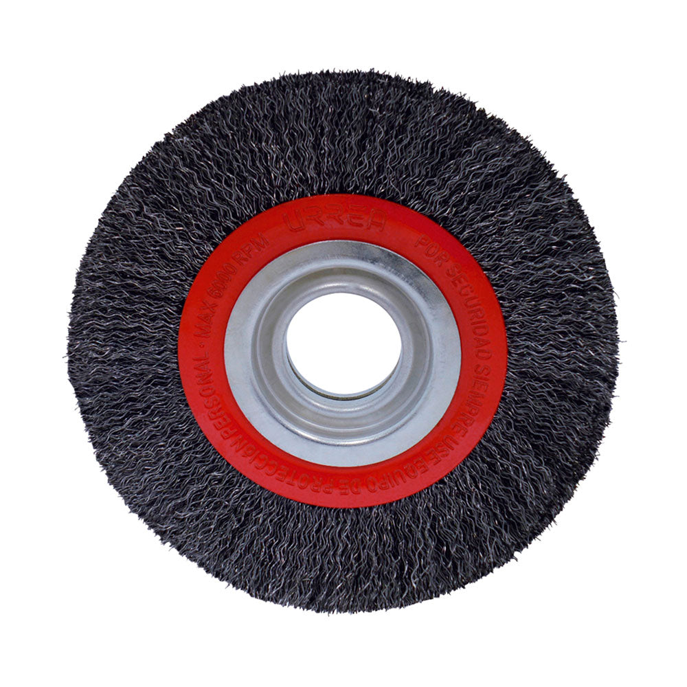 Carda circular ondulada alambre delgado para esmeril 12" x 0.30 mm mul – Distribuidora Herrera