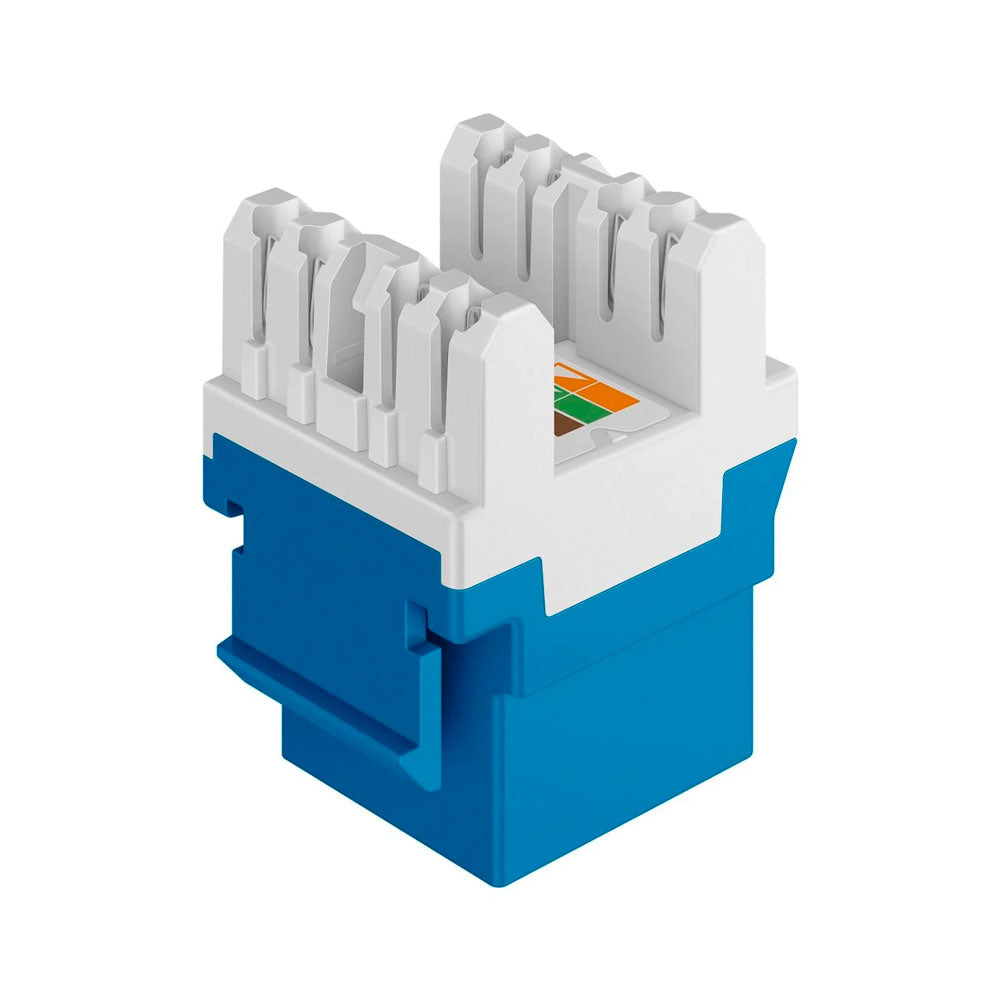 JACK RJ45 KEYSTONE CAT6 180° AZUL STEREN 360-025AZ – Distribuidora Herrera