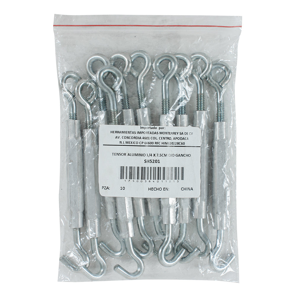 TENSOR ALUMINIO 1/4 X 7.5CM OJO GANCHO DOGOTULS SH5201 – Distribuidora ...