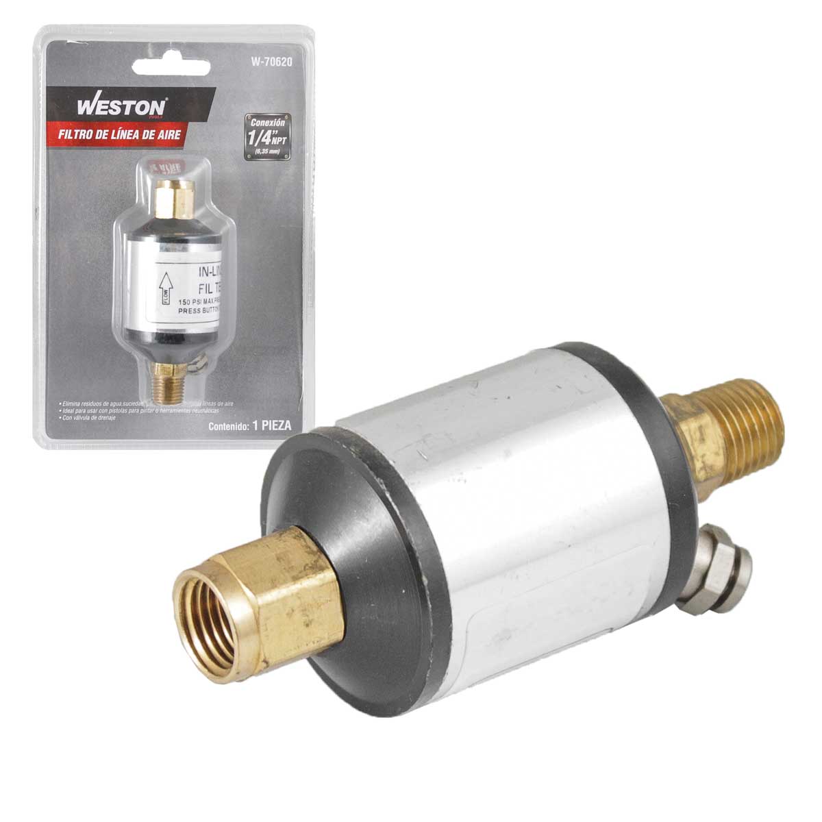 FILTRO DE LINEA 1/4 NPT, WESTON – Distribuidora Herrera